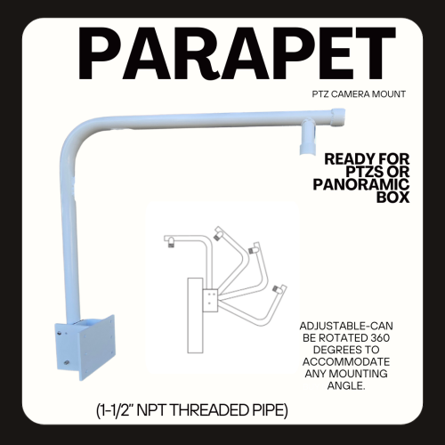 Parapet PTZ (Pan Tilt Zoom) Security Camera Mount by StrongPoles
